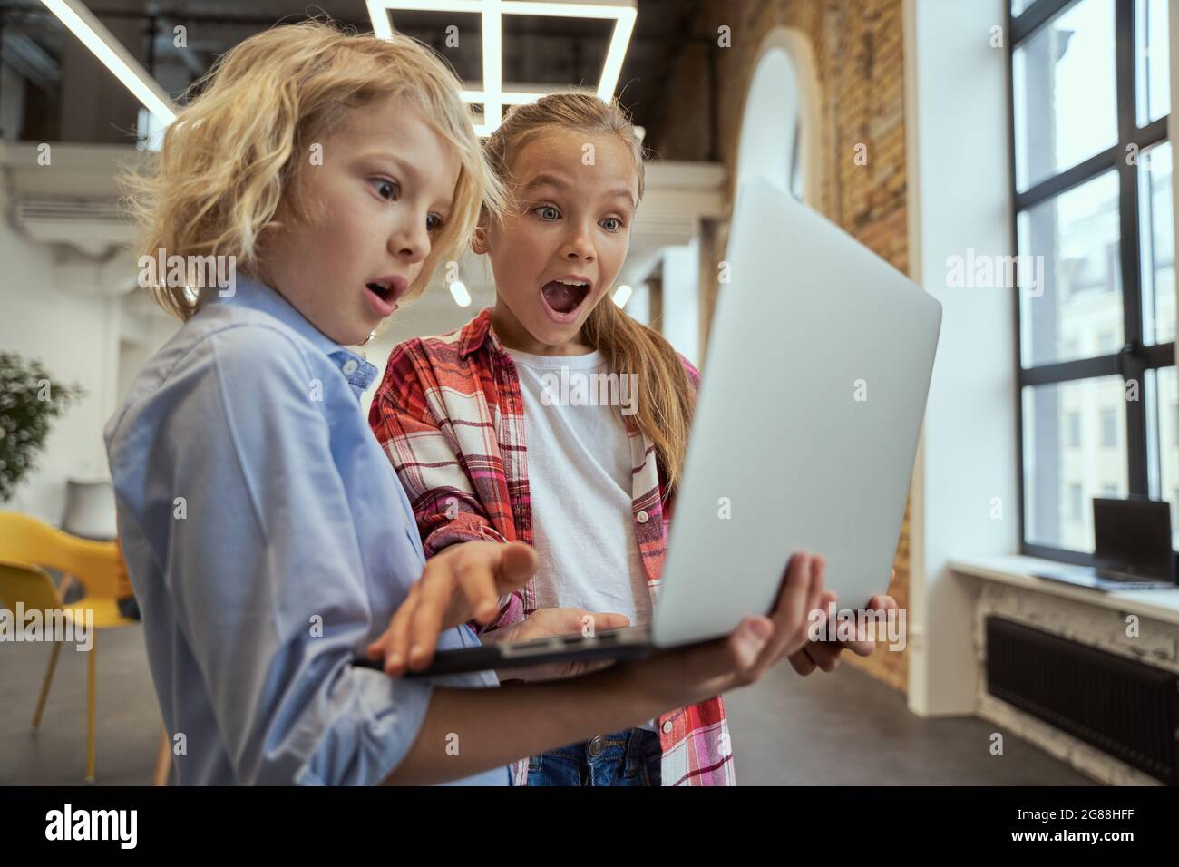 Excited girl kid horizontal hi-res stock photography and images - Alamy