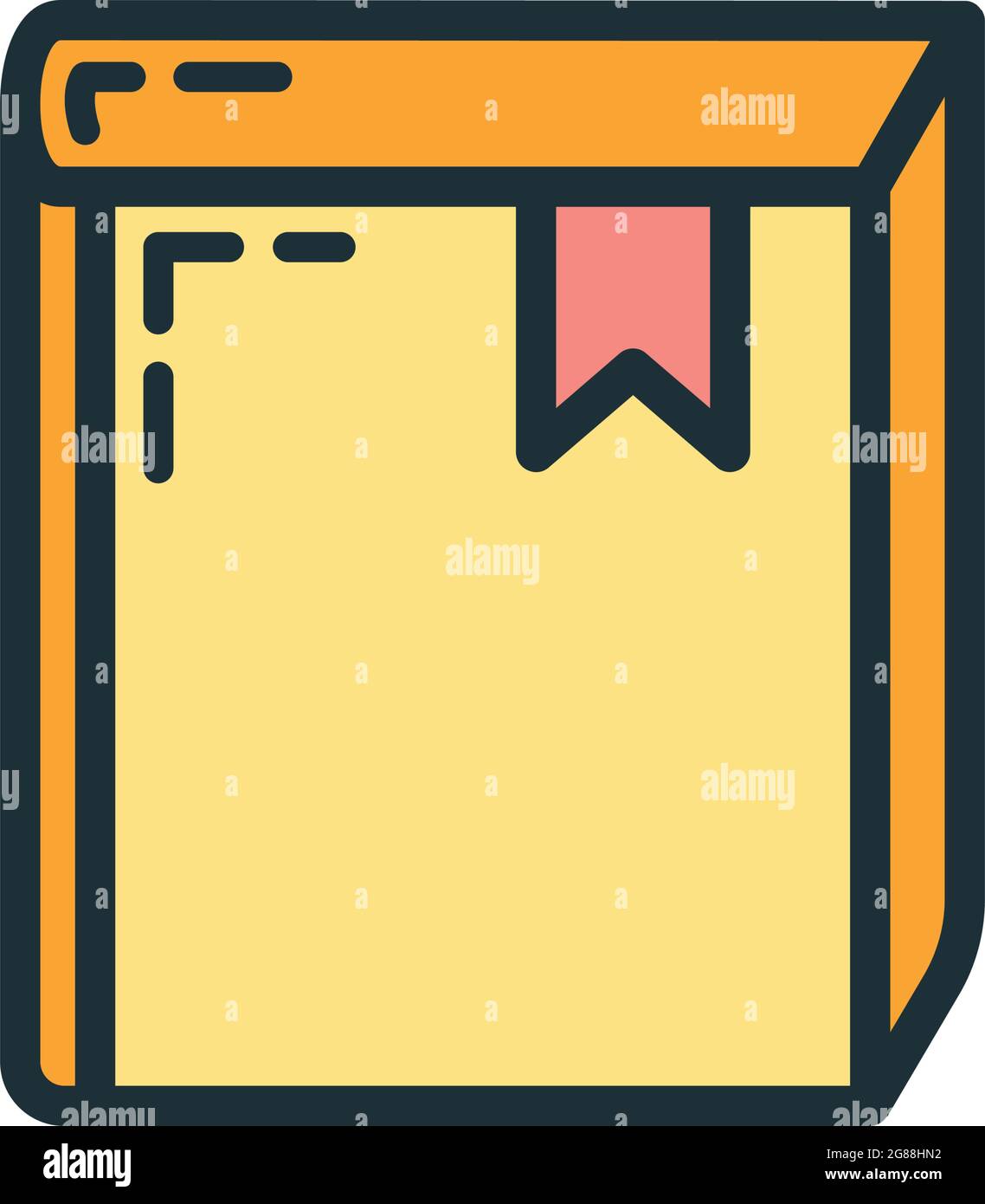 Textbook schoolbook icon, educational institution process school, color ...