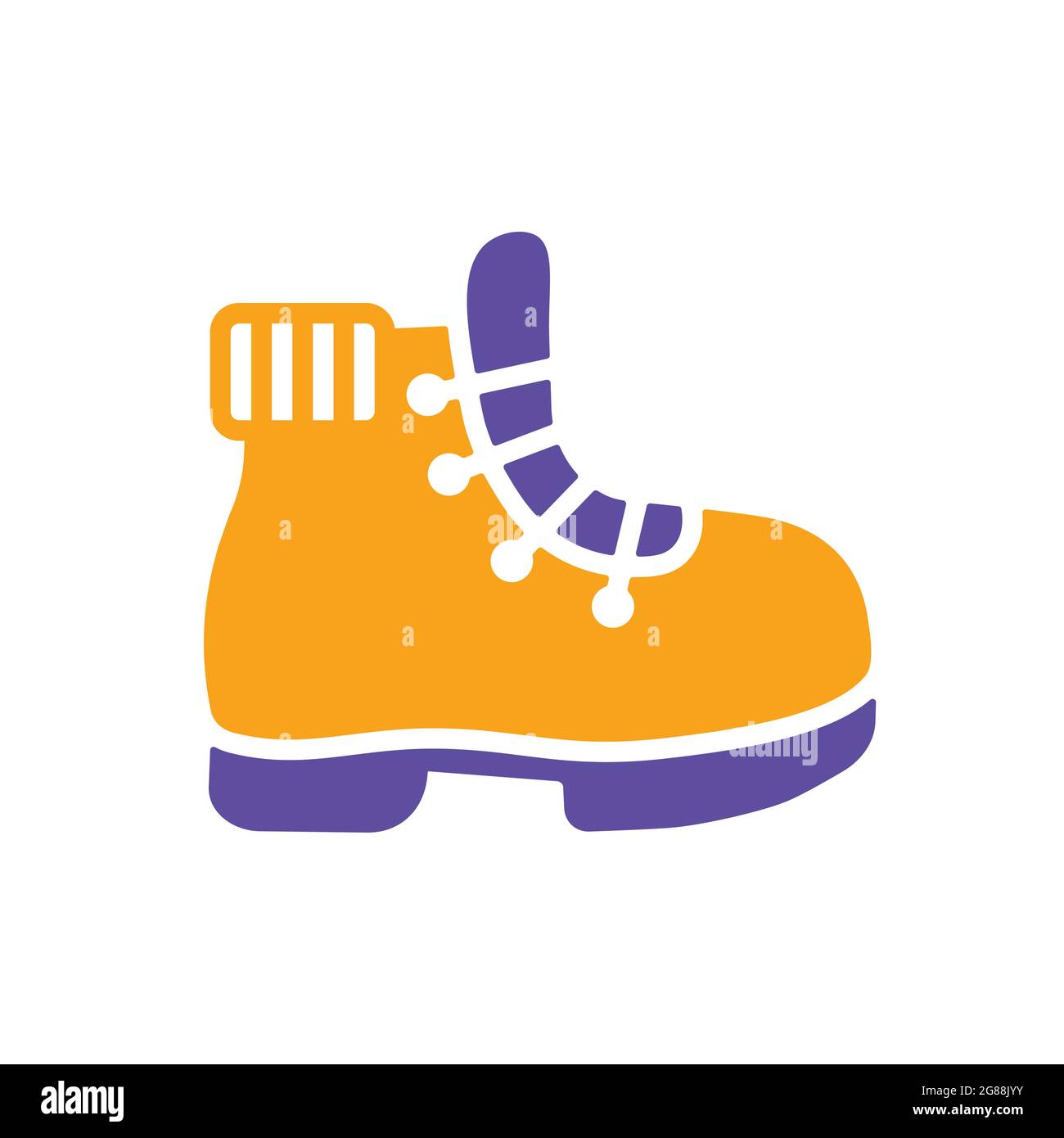 Hiking boot vector glyph icon. Camping sign. Graph symbol for travel ...
