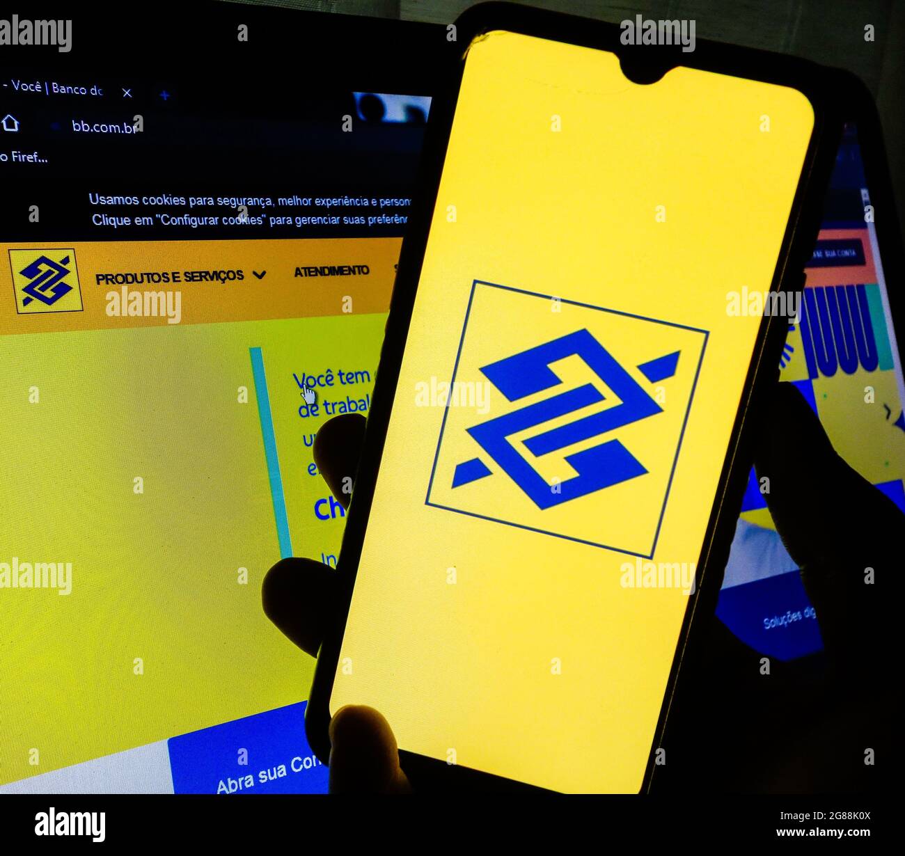 SAO PAULO, BRAZIL - Jul 03, 2021: The Banco do Brasil brazilian bank ...