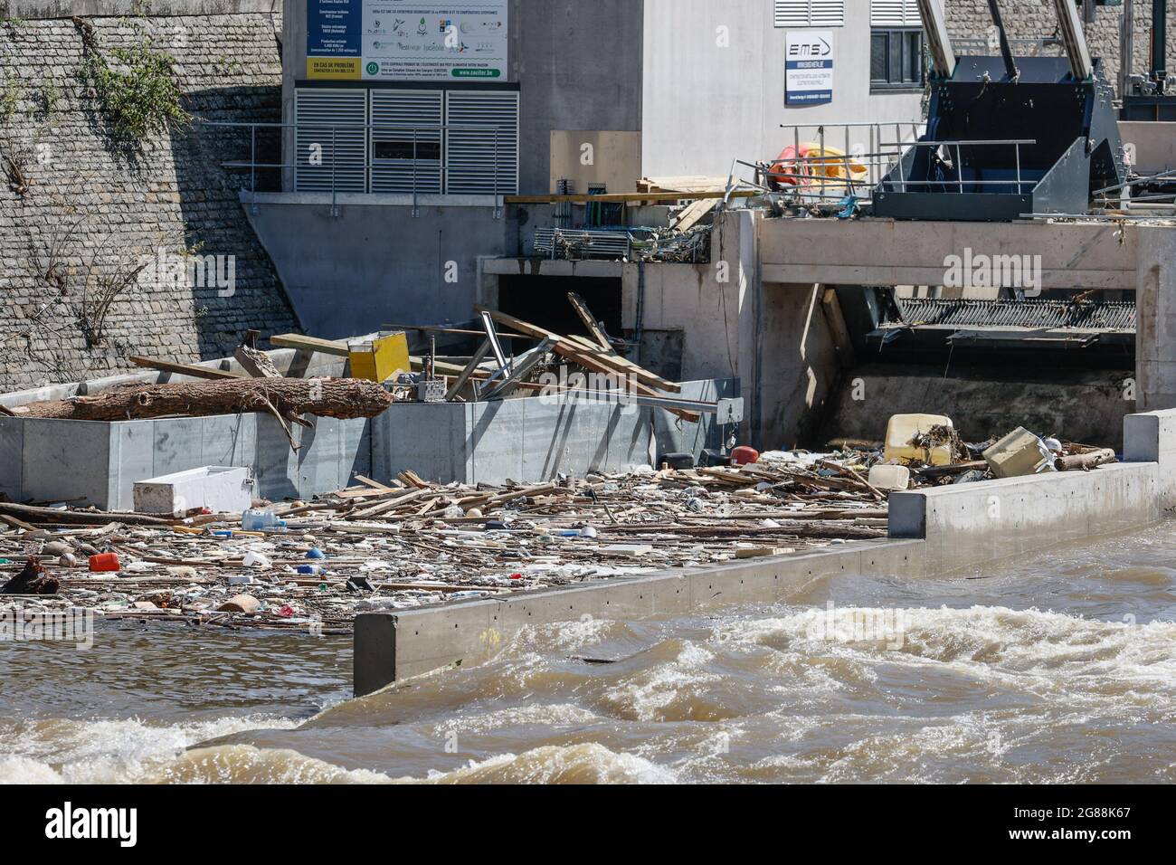 Illustration picture shows the Angleur hydro-electric plant in Angleur ...