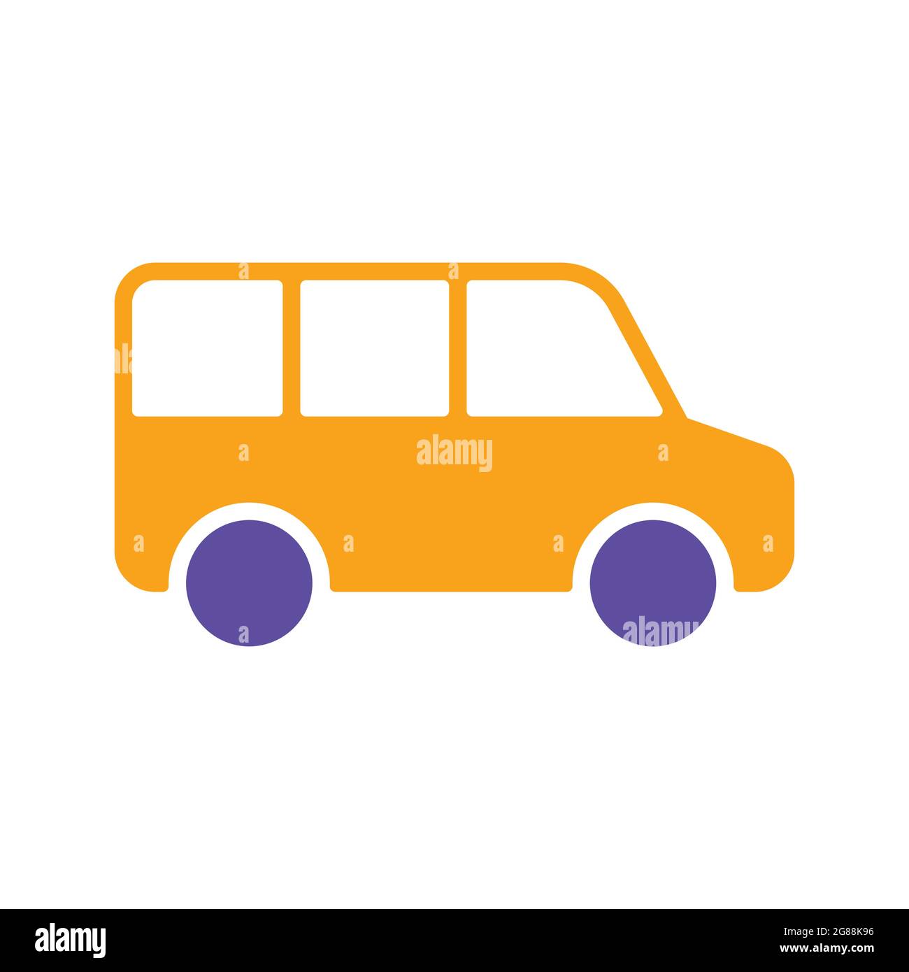 Airport shuttle minivan, shuttle bus vector glyph icon. Graph symbol ...