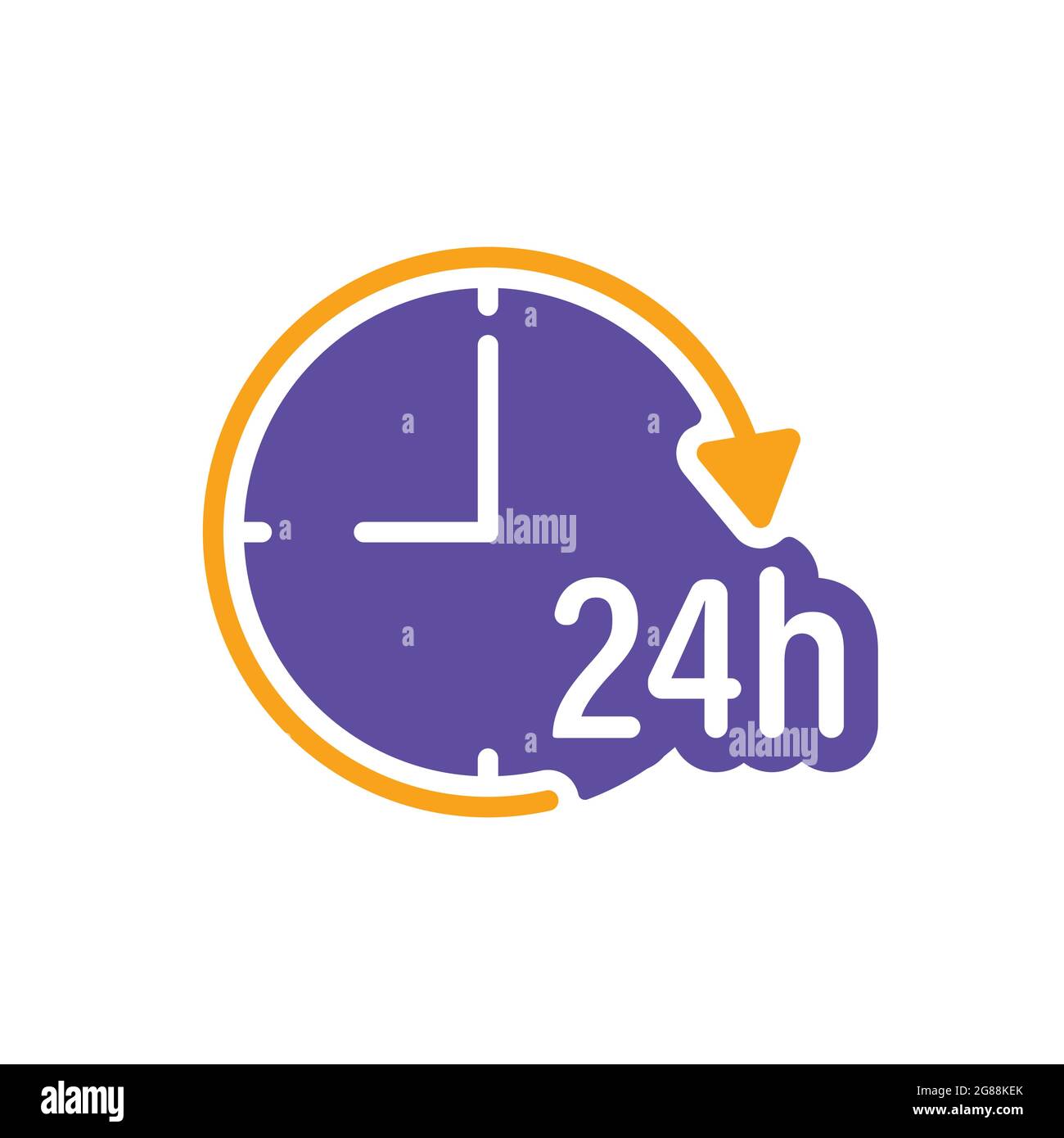 Twenty four hour glyph Stock Vector Images - Alamy