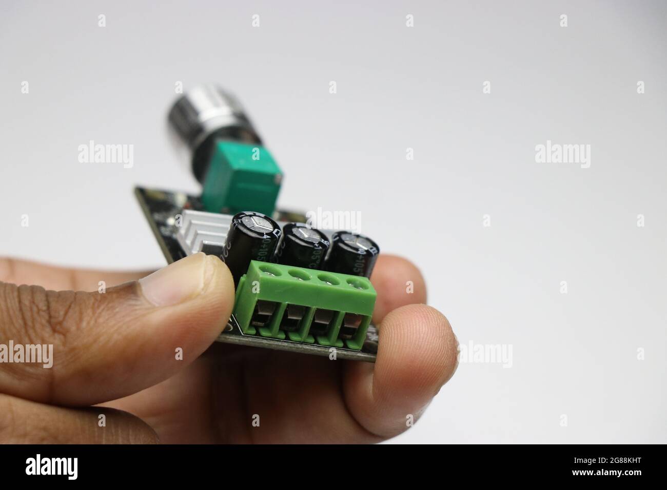 view of Input and output pins of motor speed regulator module Stock ...