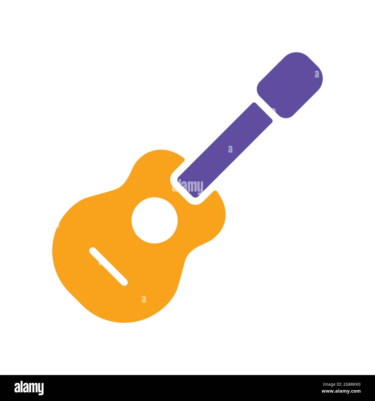 Classical acoustic guitar vector glyph icon. Graph symbol for musical ...