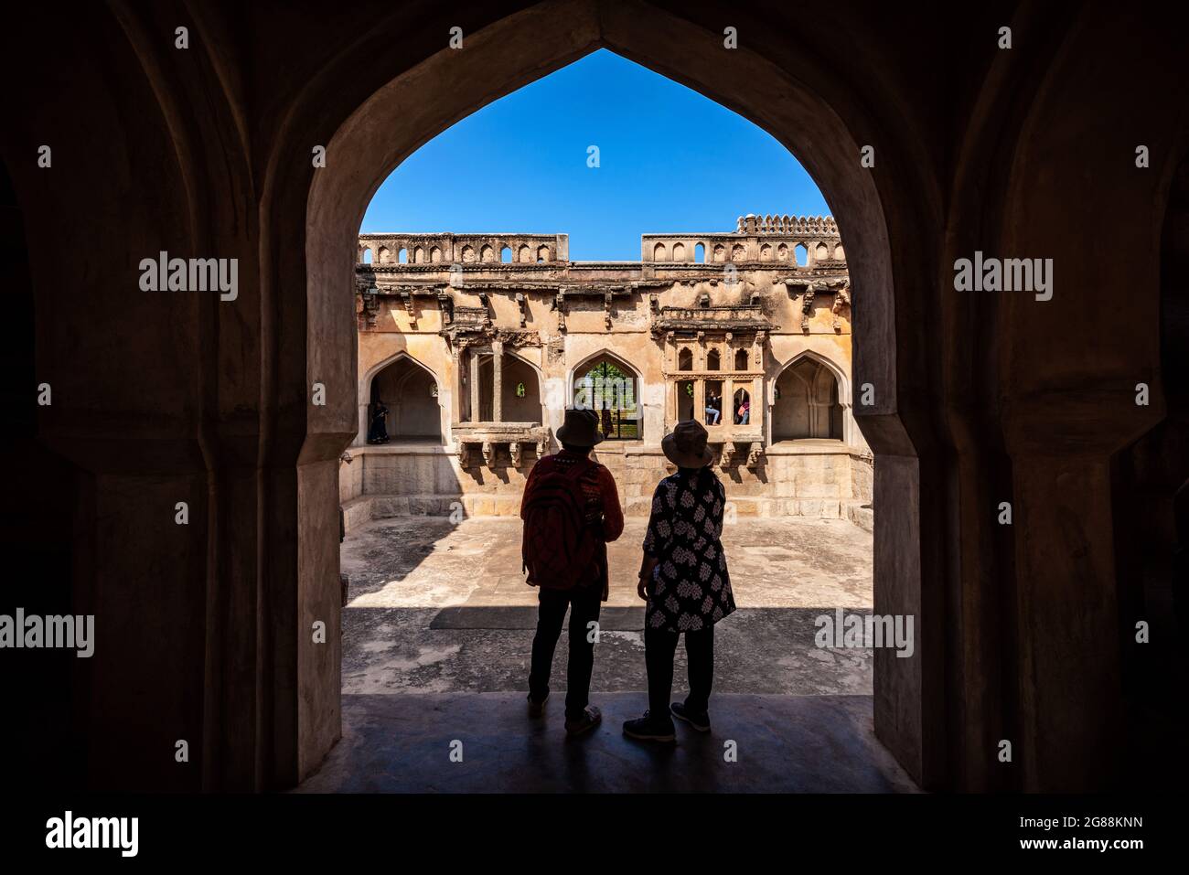 Hampi, Karnataka, India - January 14, 2020 : Queens bath structure of ...