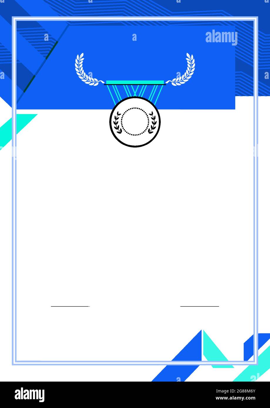 line simple frame for certificate. Straight border and triangle corner ...