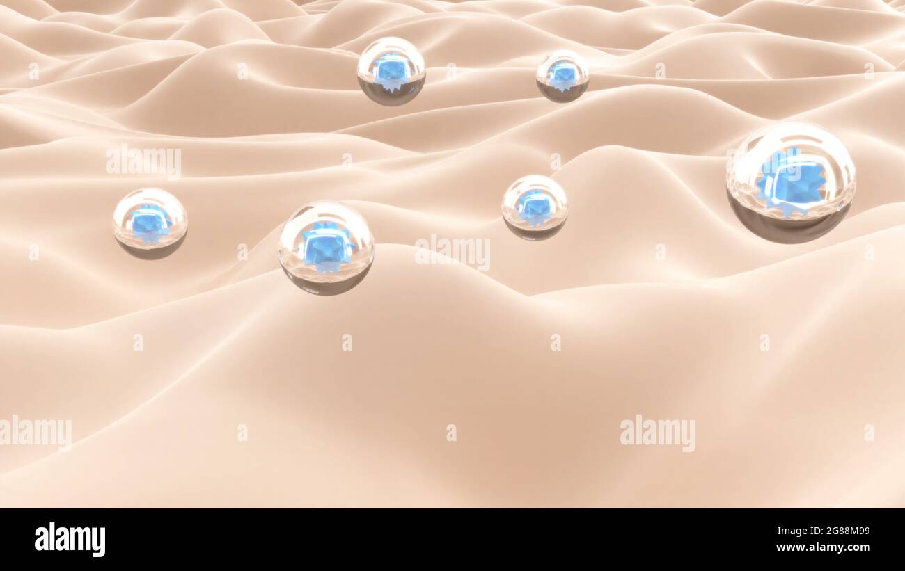 Molecule Serum and vitamin through the skin health care smoothing ...