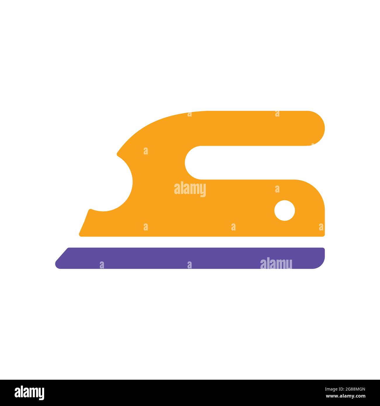 Steam iron flat vector glyph icon. Graph symbol for household electric ...