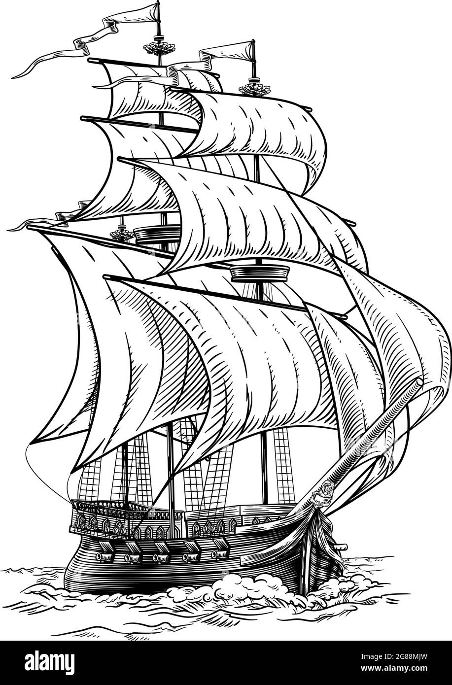 Mayflower sailing Stock Vector Images - Alamy