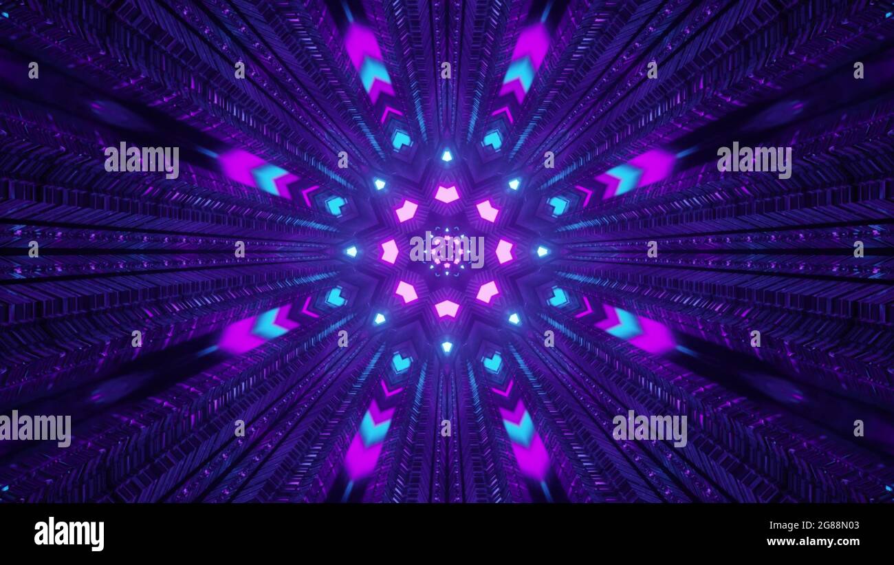 Abstract art visual background 4K UHD 3d illustration of endless ...