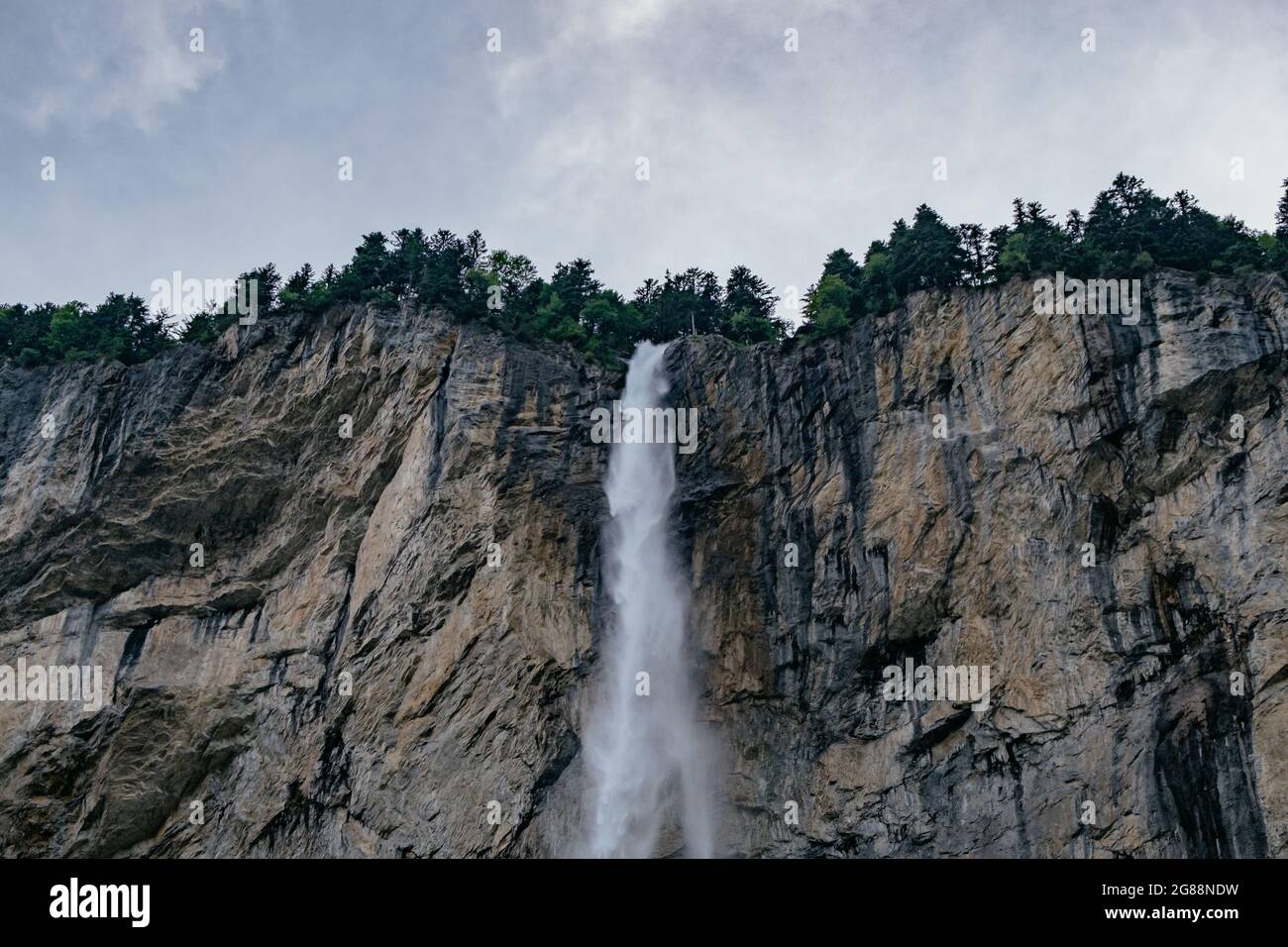 Lauterbrunnen Village with Staubbachfall Waterfall - Jungfrau Region in ...
