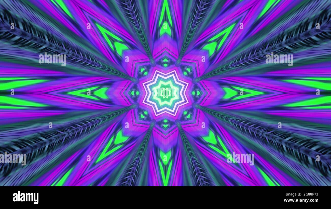 Shiny geometric flower pattern 4K UHD 3d illustration Stock Photo - Alamy