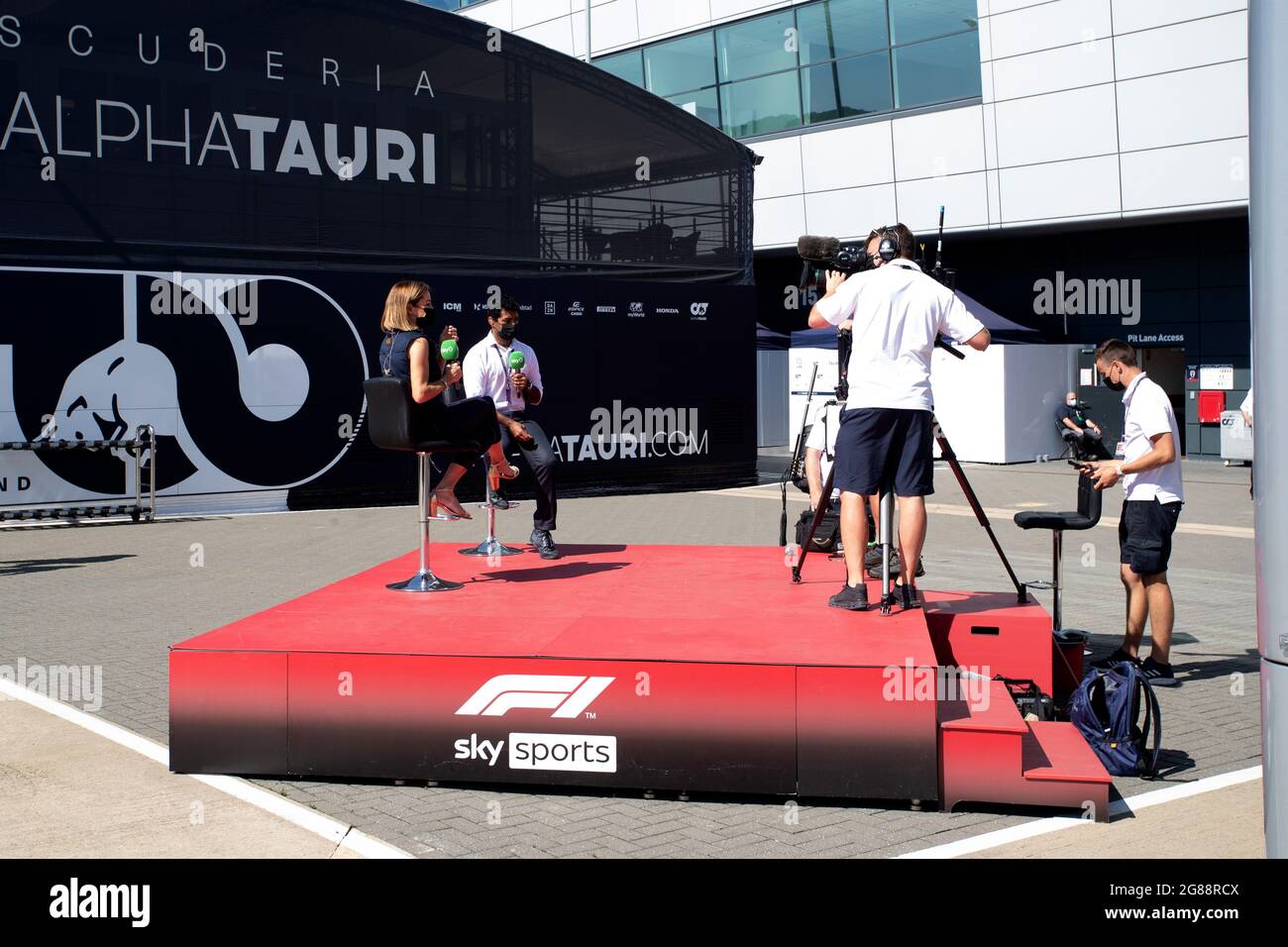 Silverstone, UK. 18th July, 2021. Natalie Pinkham (GBR) Sky Sports ...