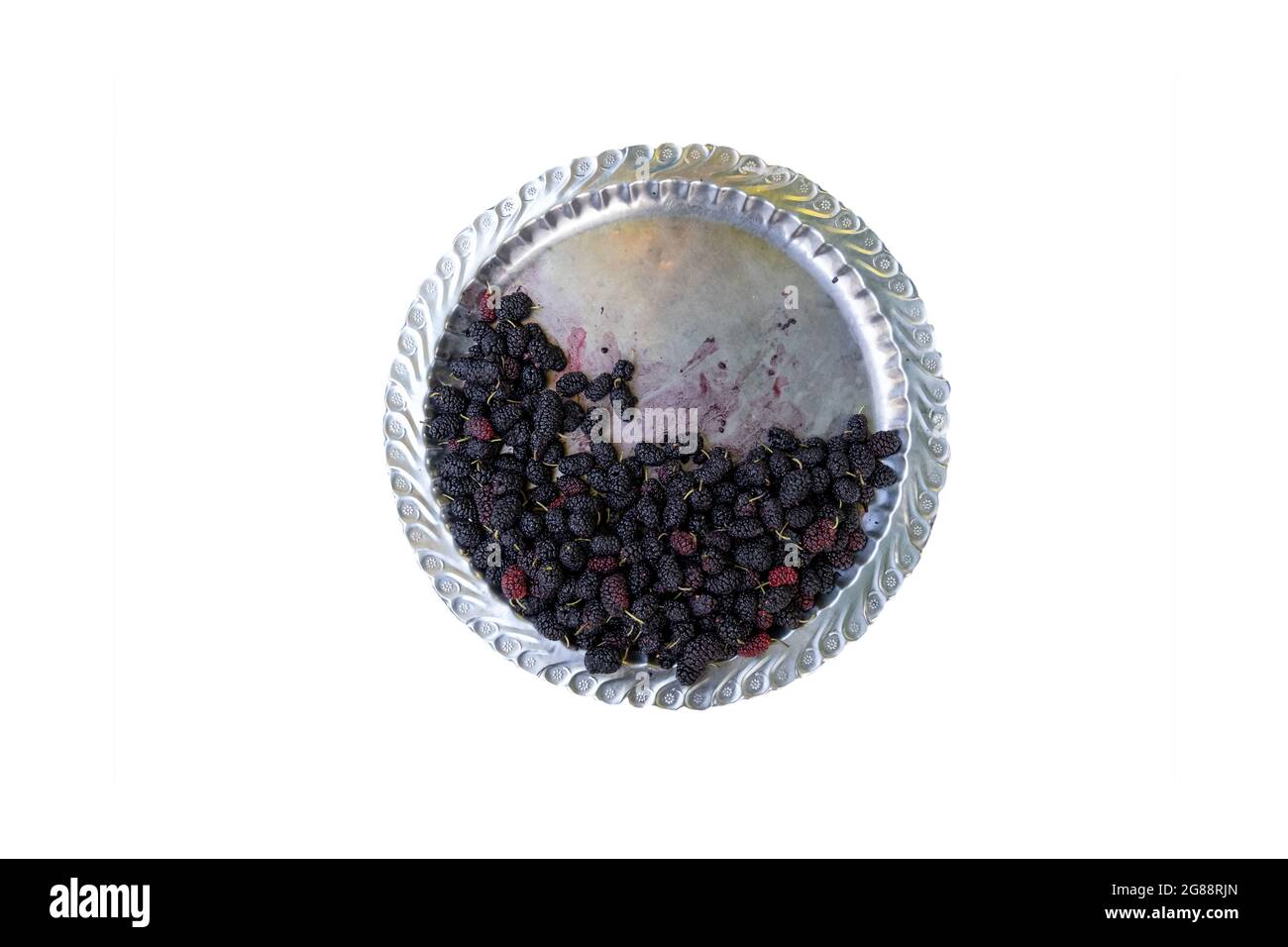 Top view fresh mulberry Cut Out Stock Images & Pictures - Alamy