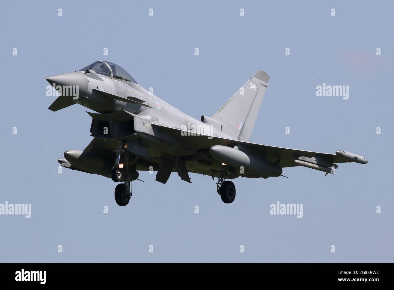 RAF Typhoon FGR4 from 3 Sqn, Royal Air Force returning to RAF Coningsby ...