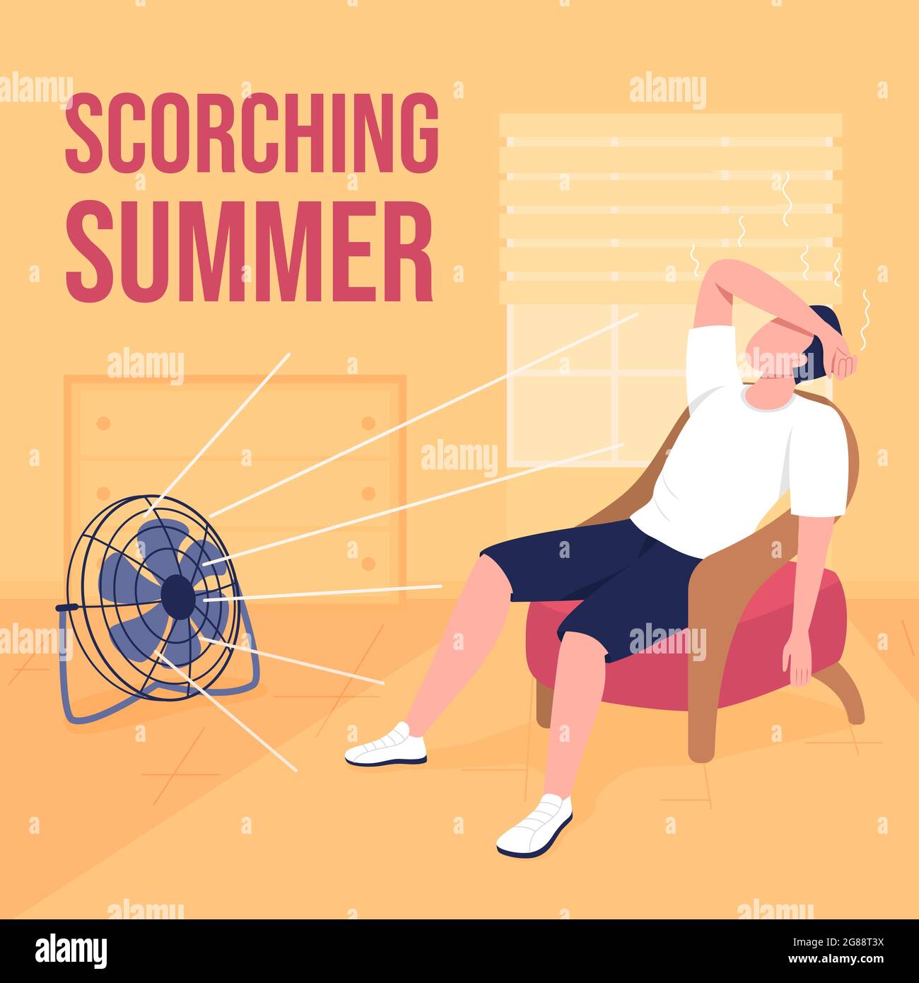 Hot weather social media post mockup Stock Vector Image & Art - Alamy