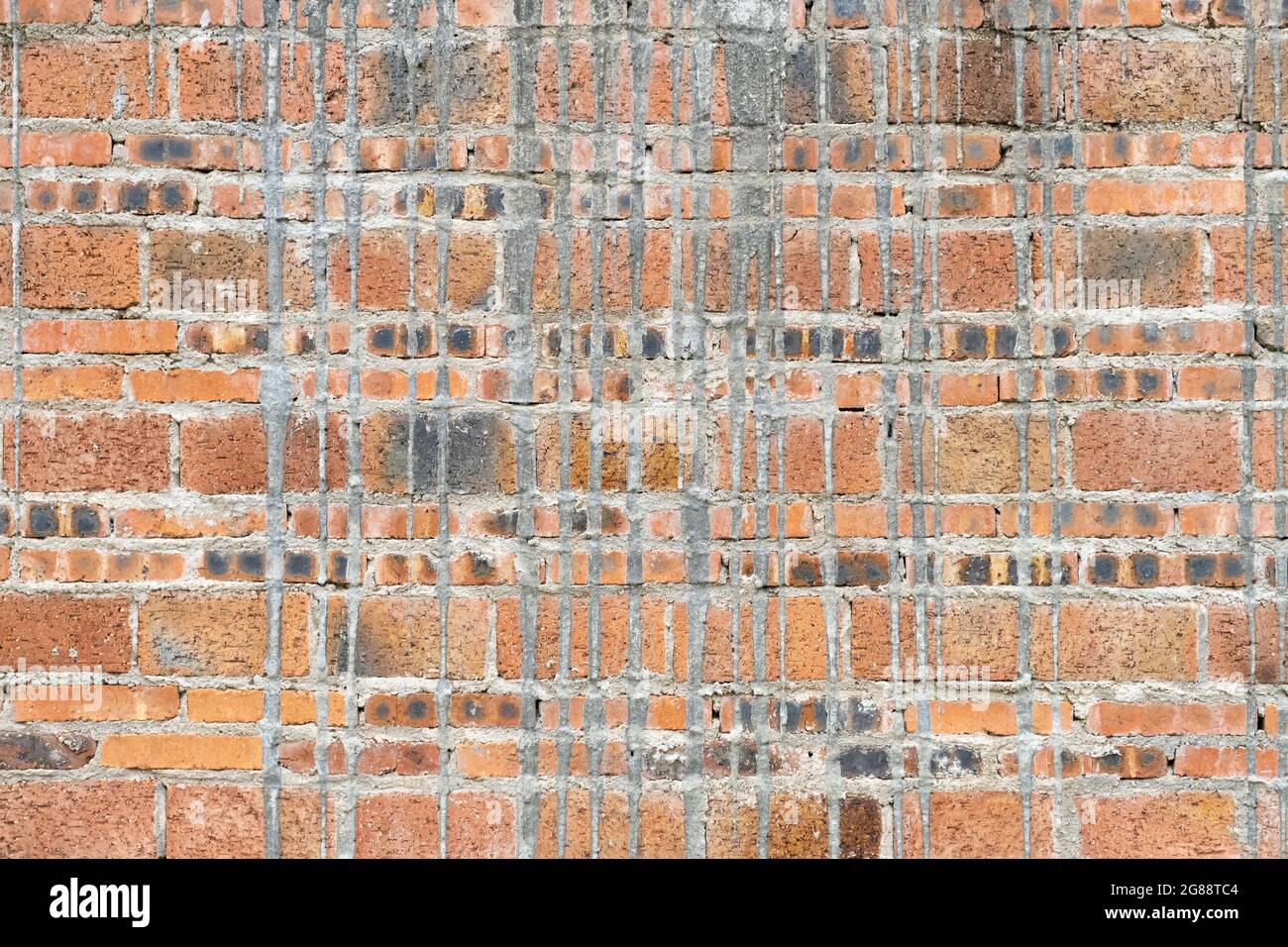 red brick wall at square format as background and texture Stock Photo ...