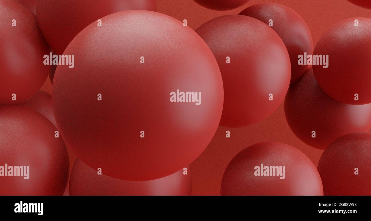 Rough red balls for the background. 3d-rendering Stock Photo - Alamy
