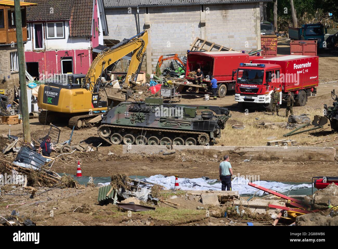 Schuld, Germany. 18th July, 2021. In the small village of Schuld in the ...