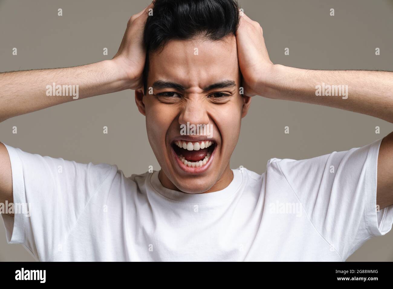 Irritation scream hi-res stock photography and images - Alamy