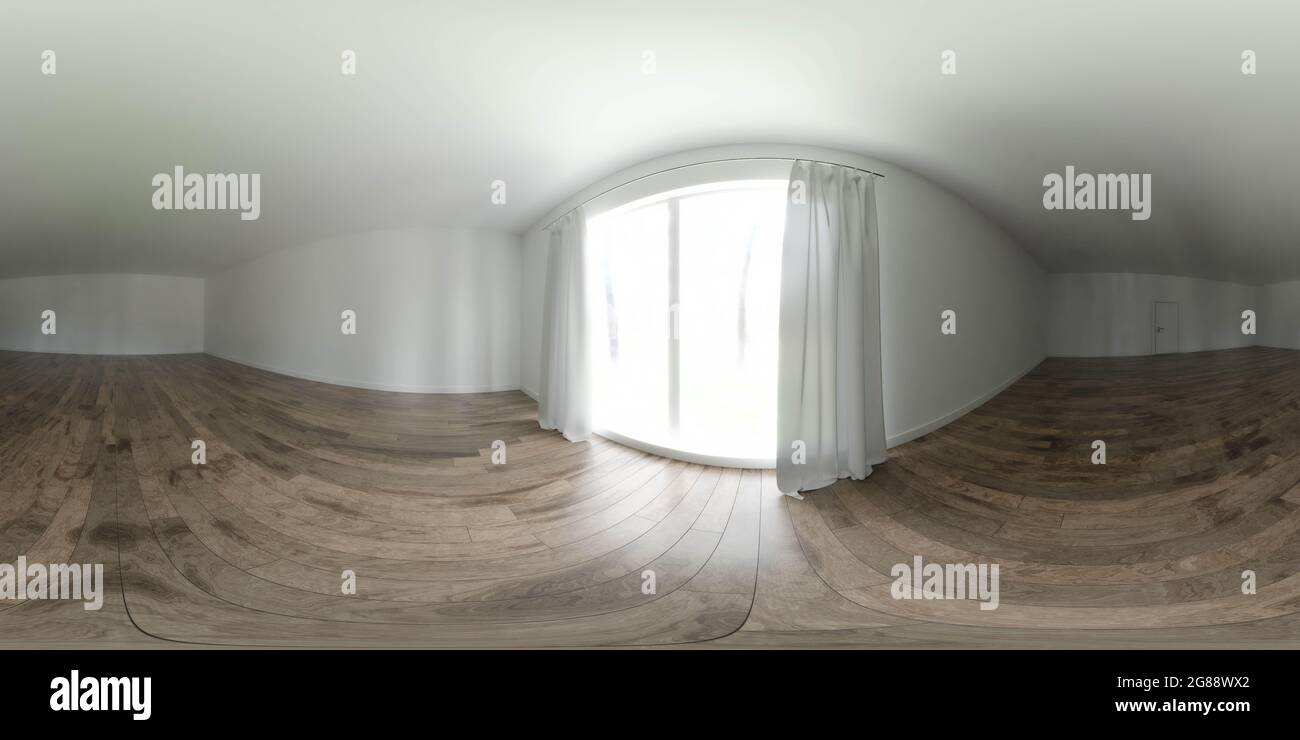 full 360 degree panorama environment map of empty bright studio ...