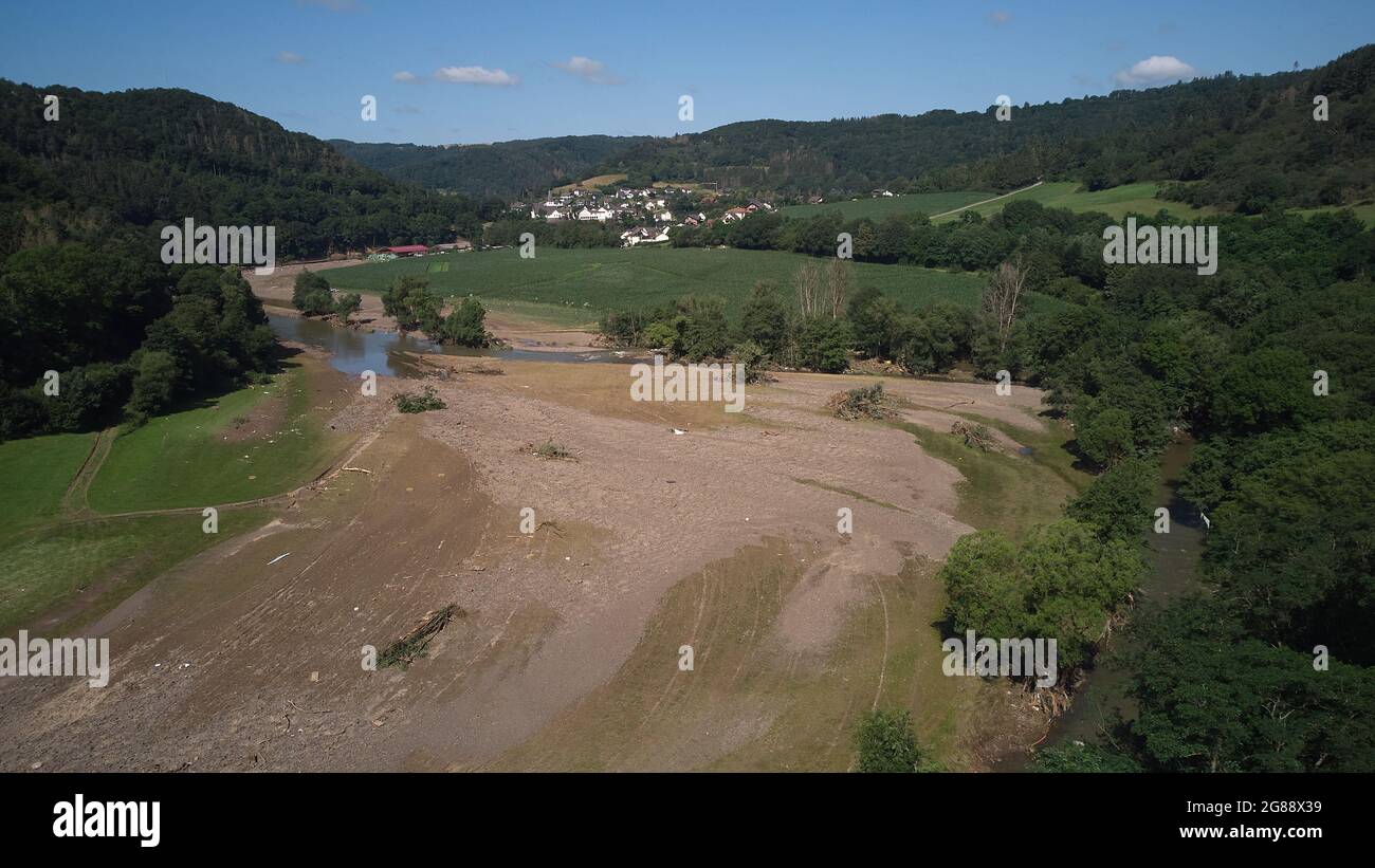 Schuld, Germany. 18th July, 2021. The flood has left a trail of mud and ...