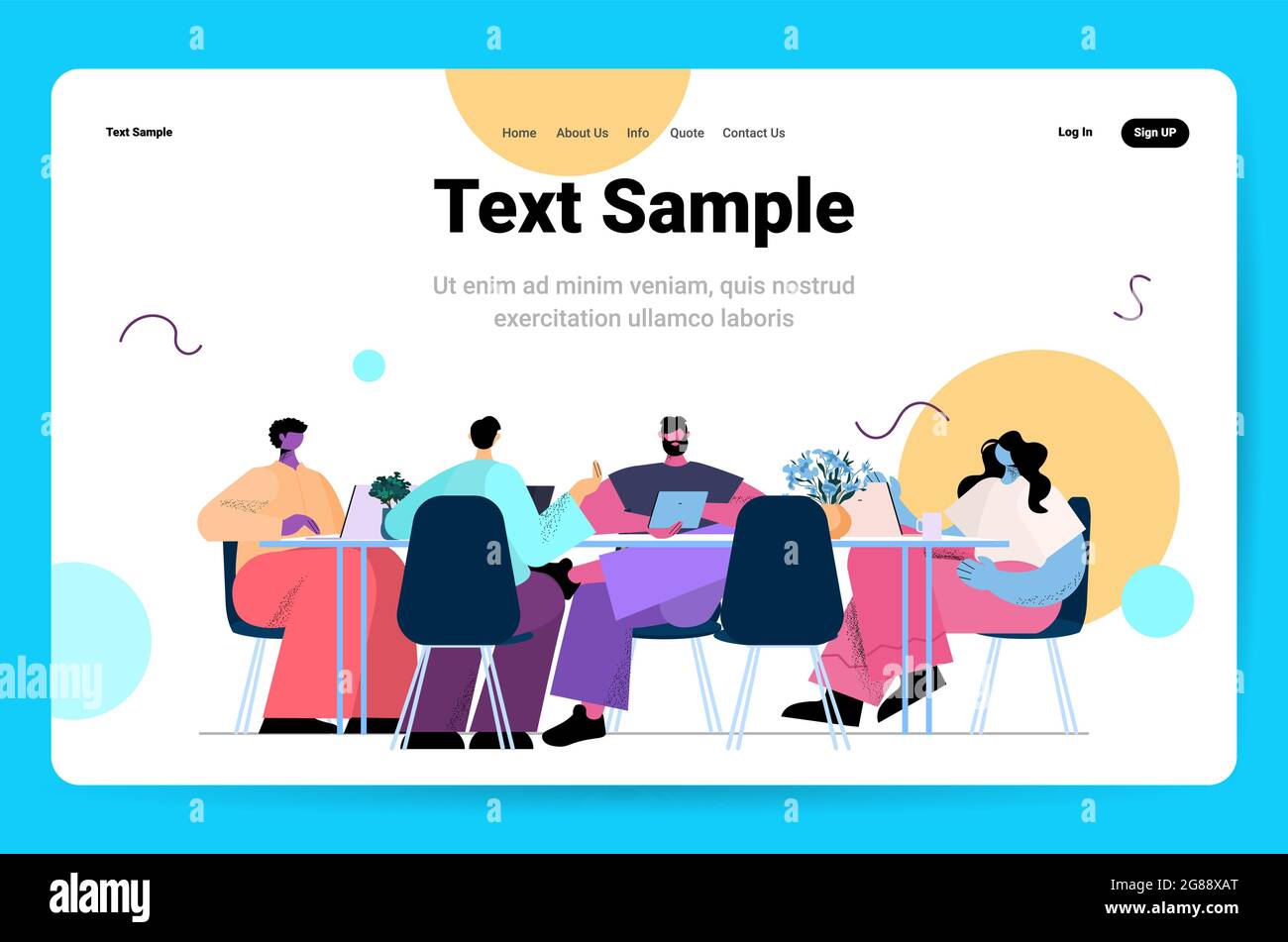 businesspeople using laptops business people team working together at ...