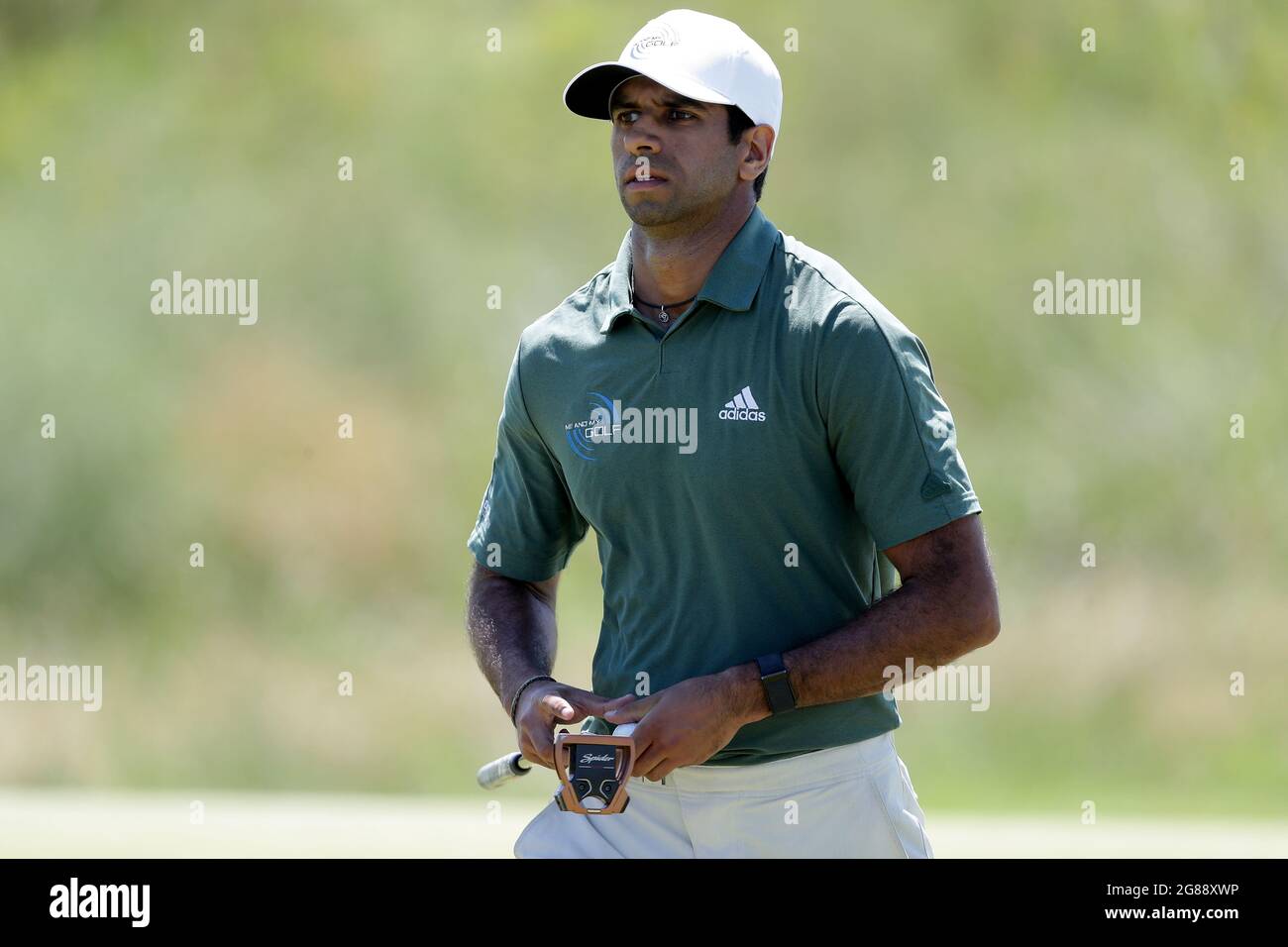 England's Aaron Rai on the third green during day four of The Open at ...
