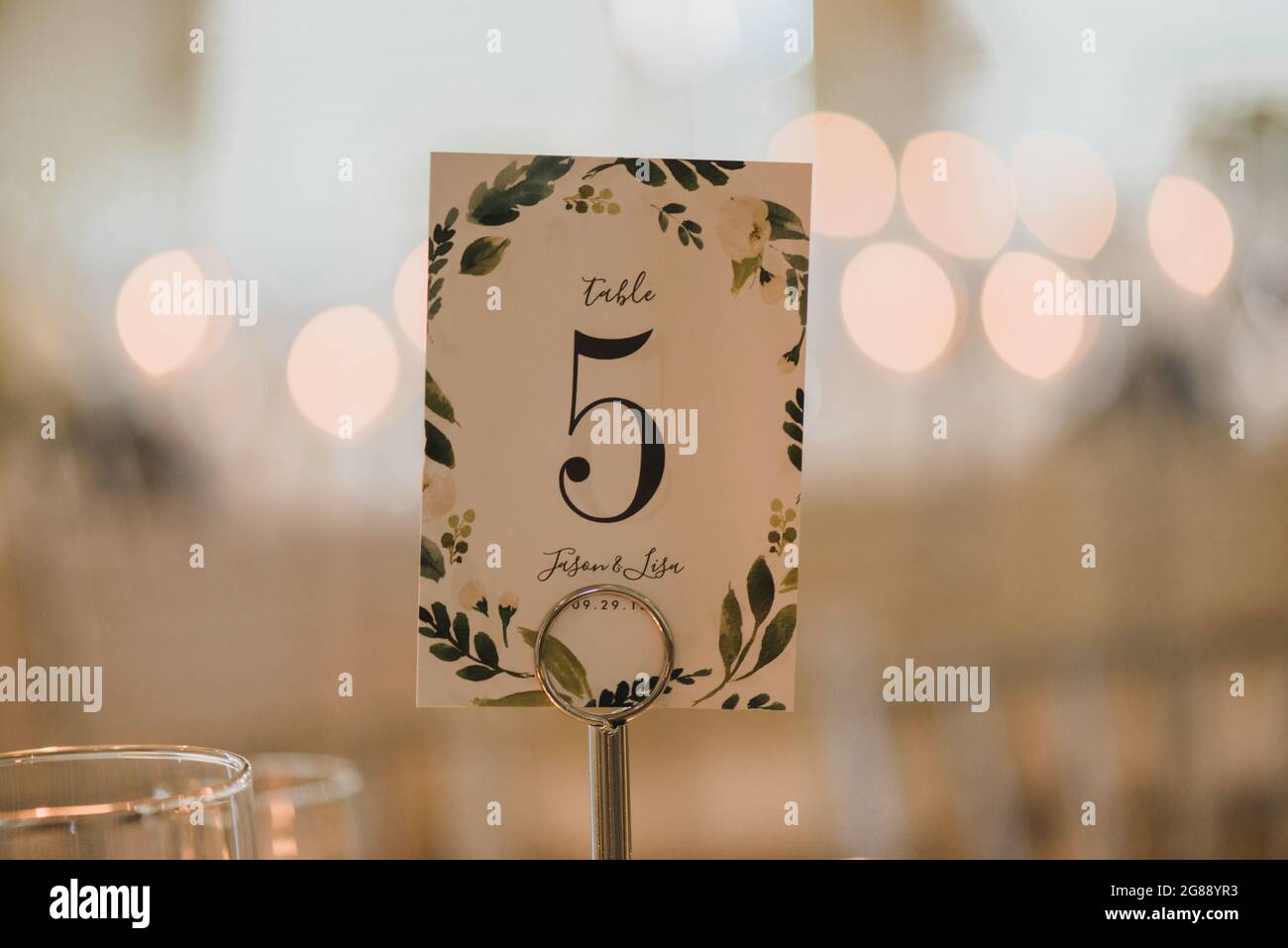 Printed place card hi-res stock photography and images - Alamy