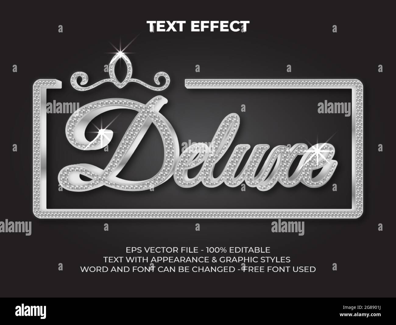3d silver text effect style - Editable text effect Stock Vector Image ... 3d silver text effect style - Editable text effect Stock Vector Image ...