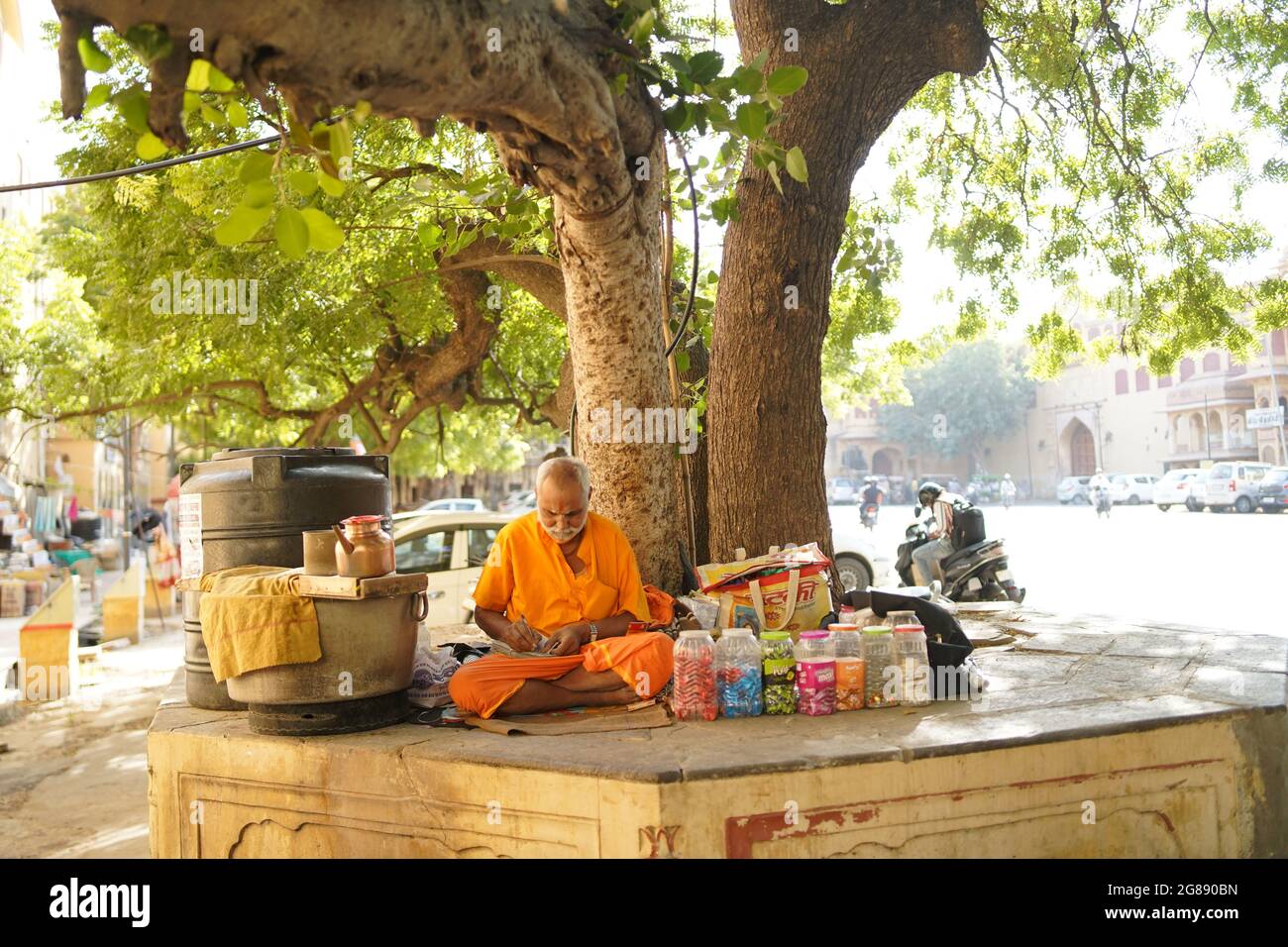 JAIPUR, INDIA - Oct 03, 2020: A roadside shop selling paan masala in ...