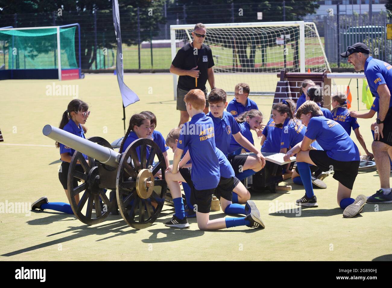 Plymouth, UK. 18th July, 2021. Future Fit Junior Field Gun tournament ...