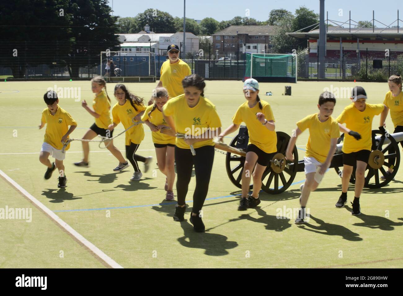 Plymouth, UK. 18th July, 2021. Future Fit Junior Field Gun tournament ...