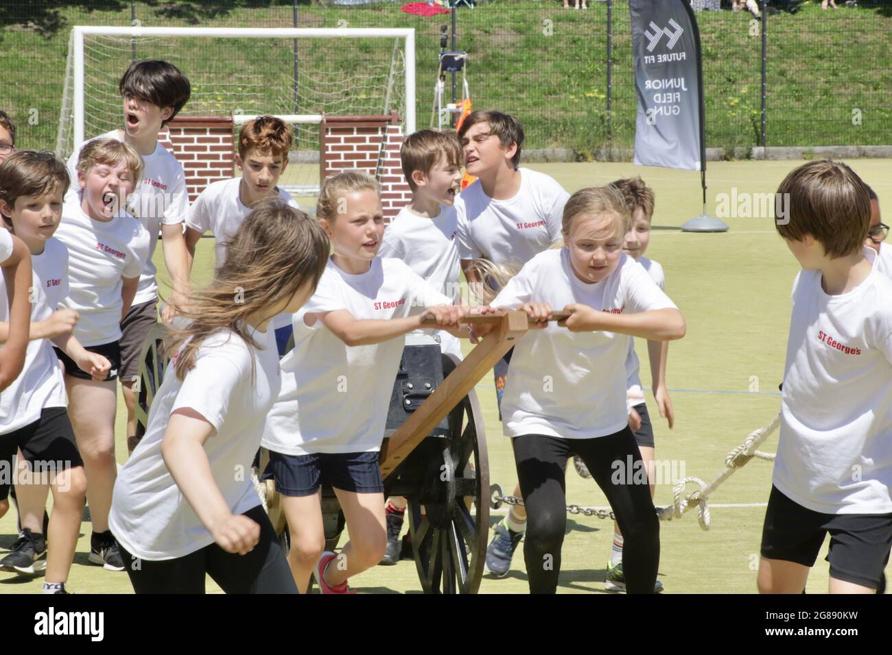 Plymouth, UK. 18th July, 2021. Future Fit Junior Field Gun tournament ...