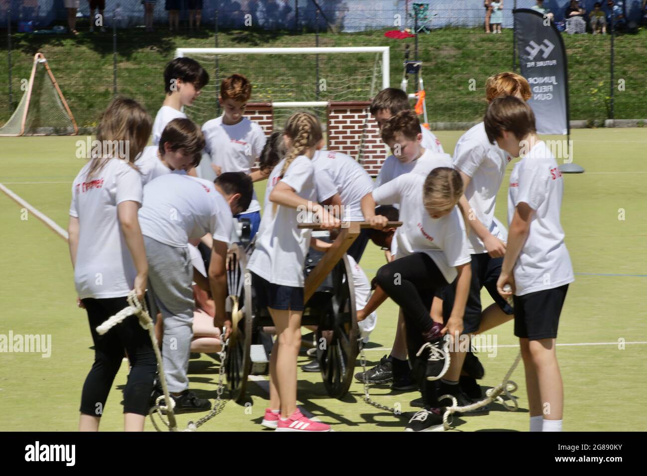 Plymouth, UK. 18th July, 2021. Future Fit Junior Field Gun tournament ...