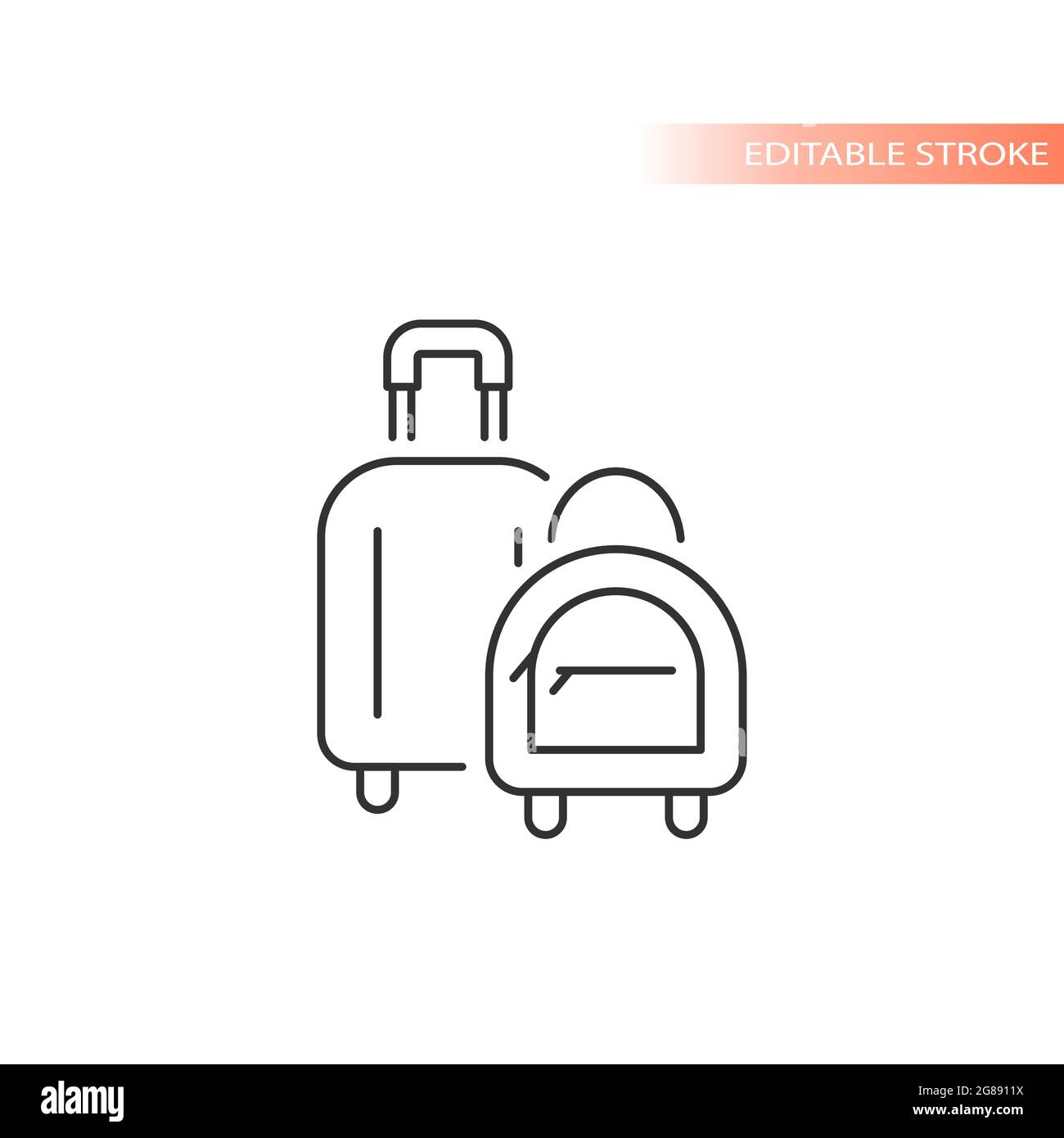 Baggage outline vector vectors Stock Vector Images - Alamy