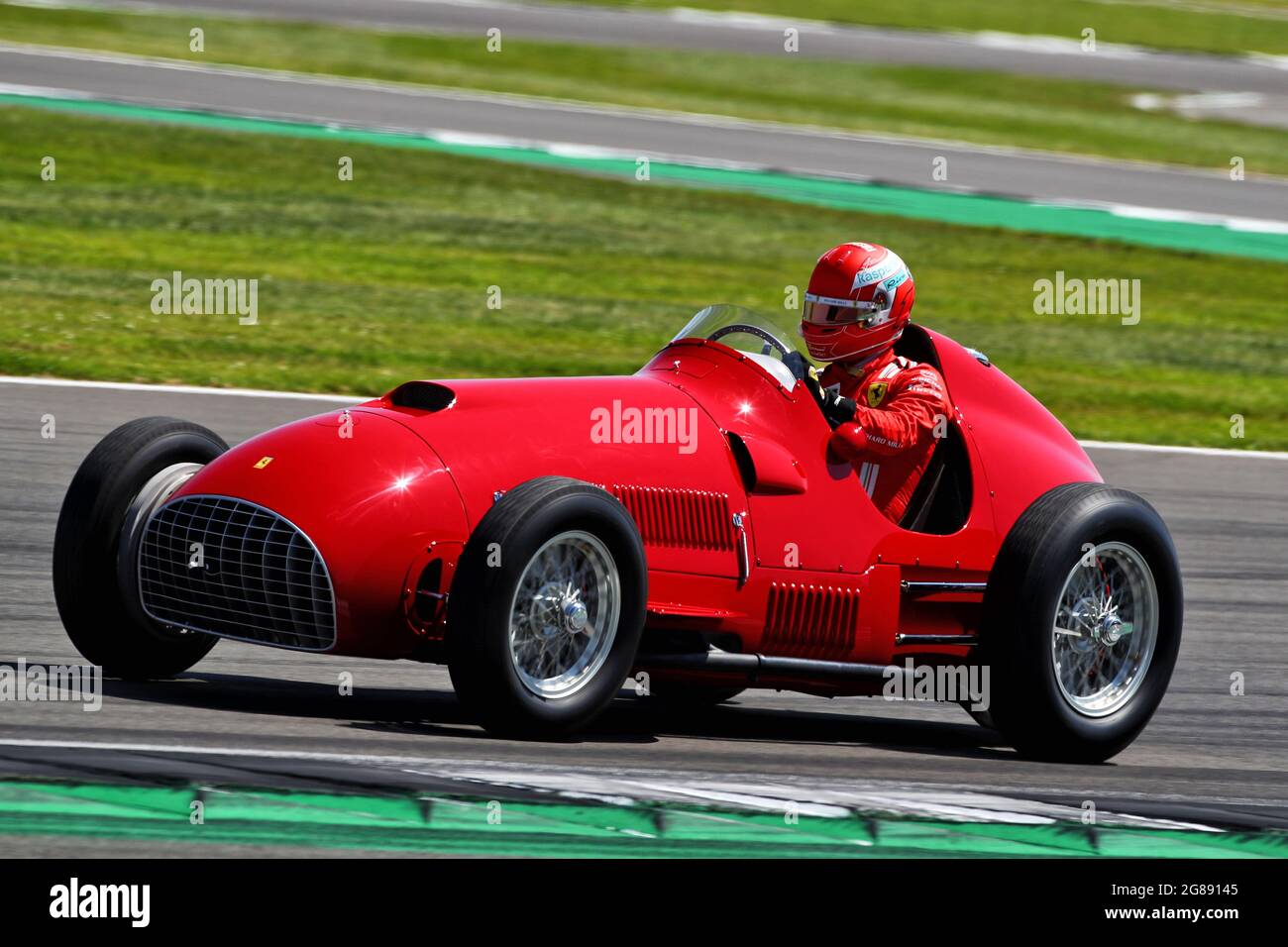 Silverstone, UK. 18th July, 2021. Charles Leclerc (MON) Ferrari laps in ...