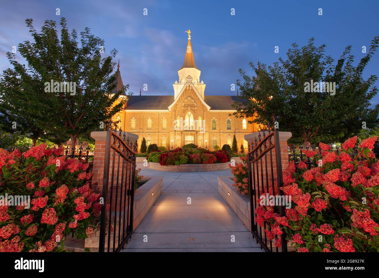 Provo, Utah, USA at Provo City Center Temple at twilight Stock Photo ...