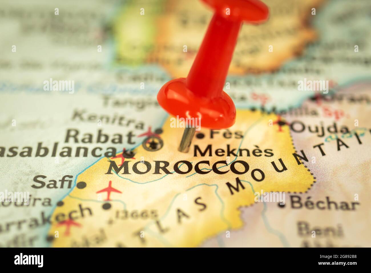 Morocco location in africa map