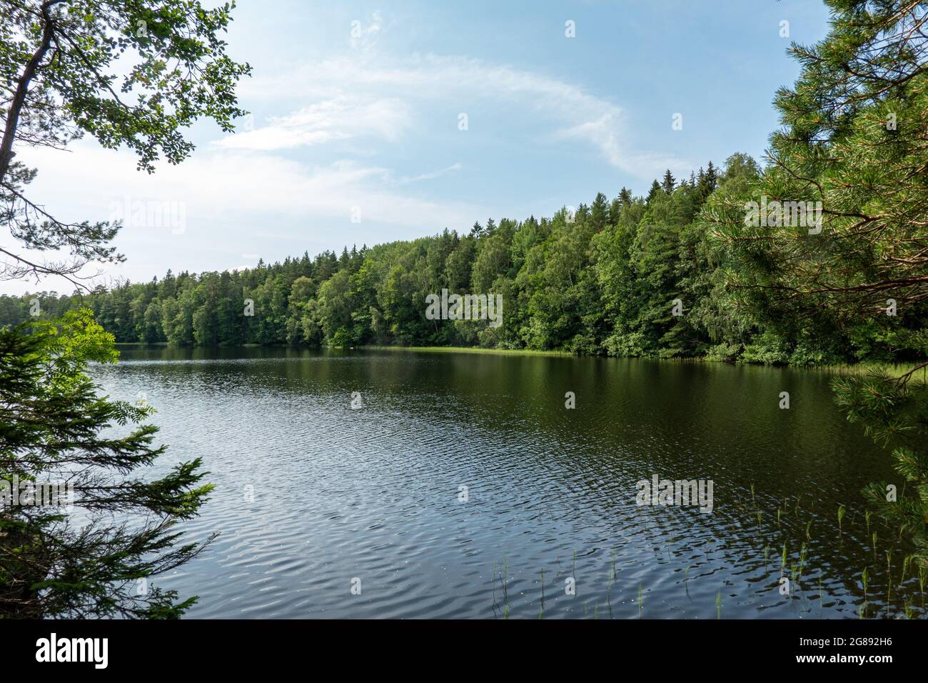 Lake Pentalanjärvi in Pentala Island in Espoo, Finland Stock Photo - Alamy