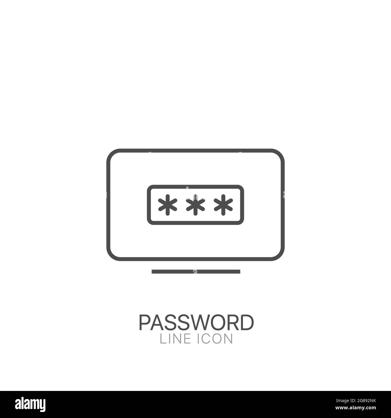 Notification With Password On Screen Computer Private Access To Documents Window With User