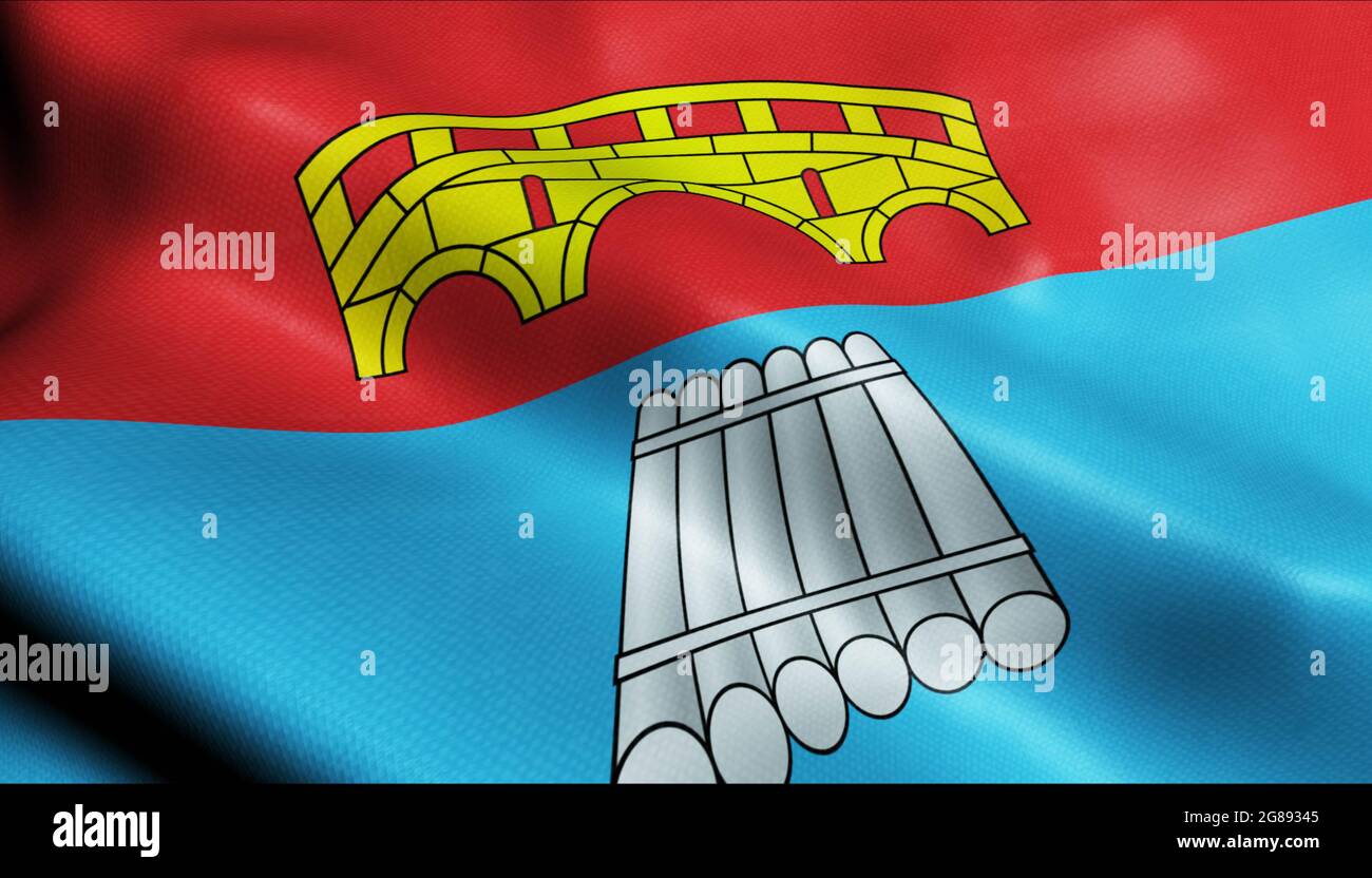 3D Illustration of a waving Belarus city flag of Masty Stock Photo - Alamy