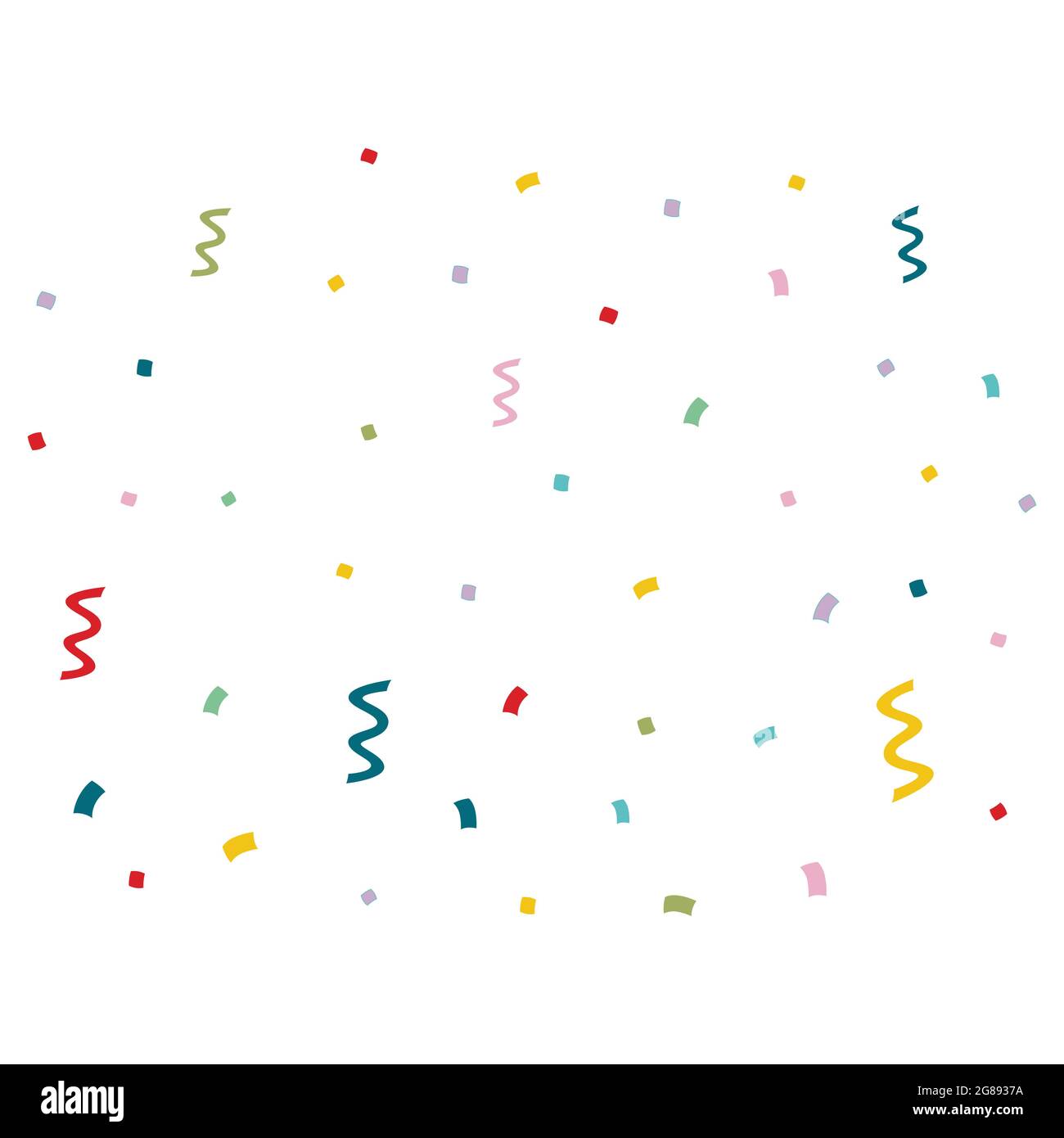 Colorful confetti on white background. Vector illustration Stock Vector ...