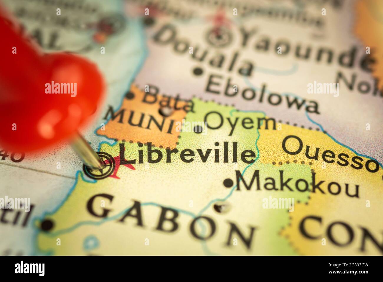 Libreville map hi-res stock photography and images - Alamy