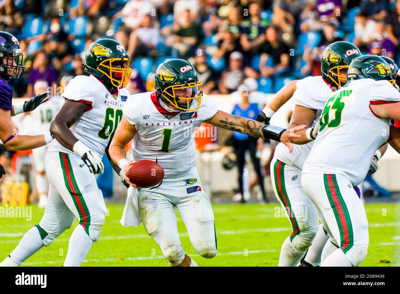 # 1 Zach Edwards QB / Barcelona Dragons Stock Photo - Alamy