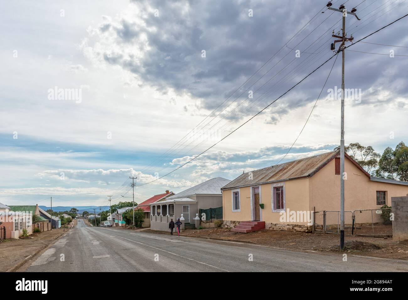 WILLOWMORE, SOUTH AFRICA - APRIL 21, 2021: A street scene, with houses ...
