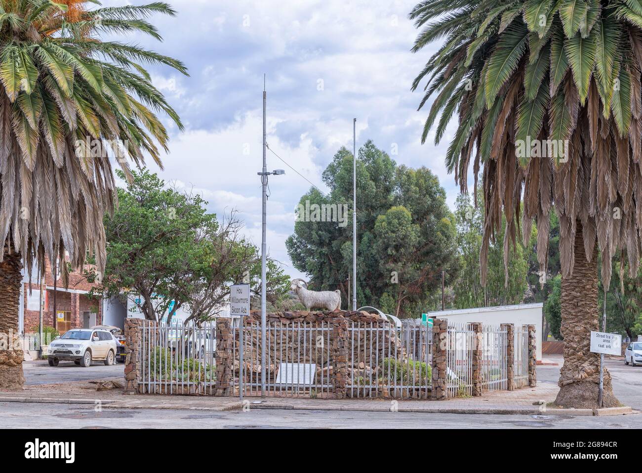 WILLOWMORE, SOUTH AFRICA - APRIL 21, 2021: A street scene, with the ...