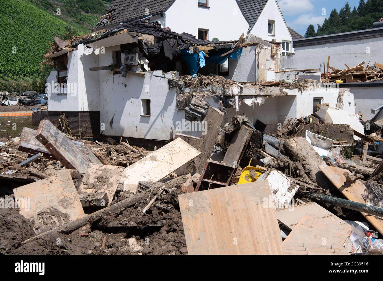 Marienthal, Germany. 18th July, 2021. A completely destroyed house in ...
