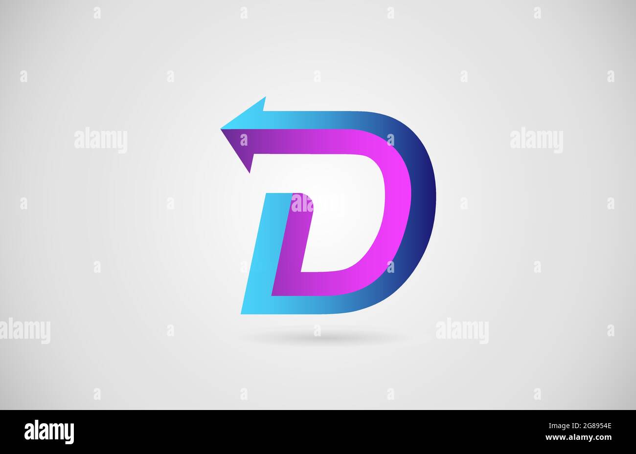 D arrow letter logo Stock Vector Images - Alamy